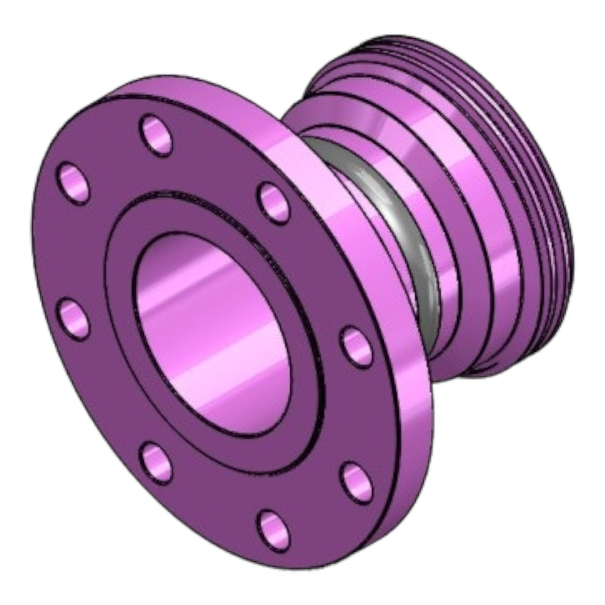 Flange Adapter, 4" 150# RF x 4" 206 F, BW DET, 285 psi, Sour Service ...