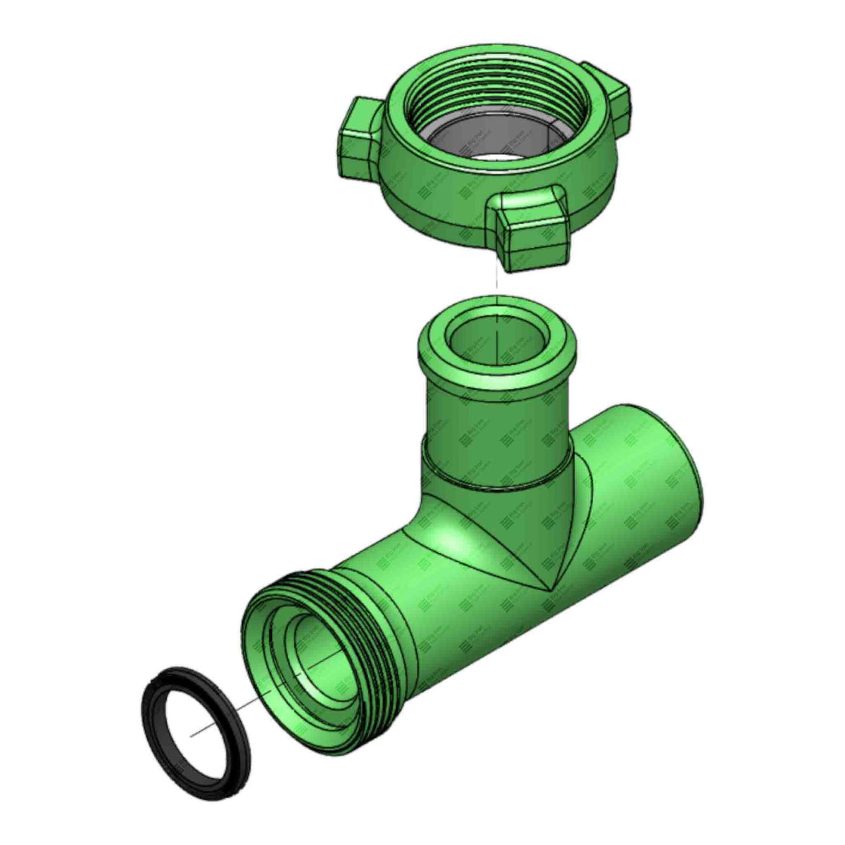 Elbow, Cushion, 3" 1502 MxF, Integral, 0.5" NPT Tap, 10000 psi, Sour S ...